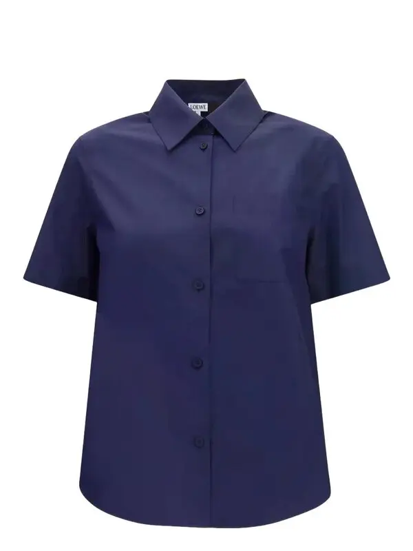 Loewe Anagram-embroidered Shirt - Blue