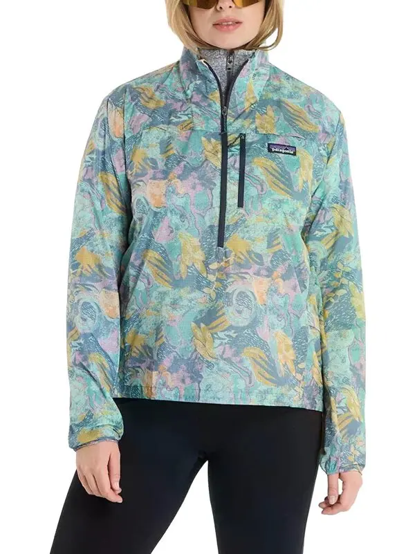 Patagonia Abstract-print Quarter-zip Sweatshirt - Blue