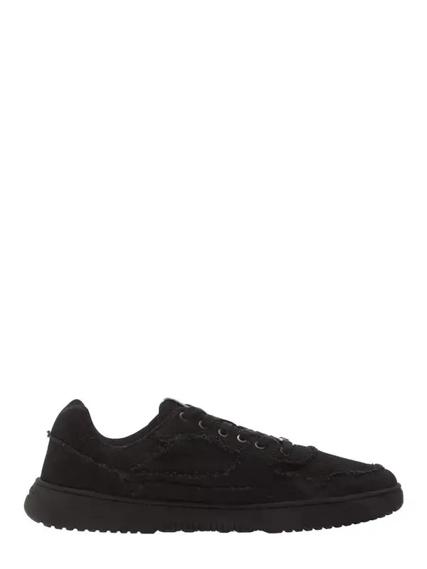 BAREBARICS Frayed-edge Panelled Sneakers - Black