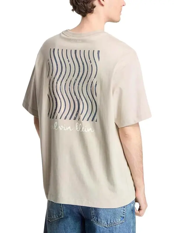 Calvin Klein Logo-print T-shirt - Neutrals