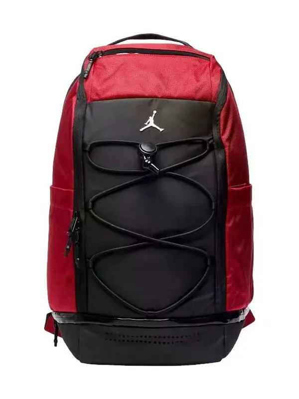 JORDAN Bungee-cord Logo-print Backpack - Black