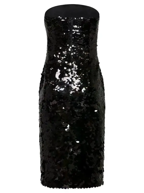 Alex Perry Sequin Embellished Strapless Dress - Black