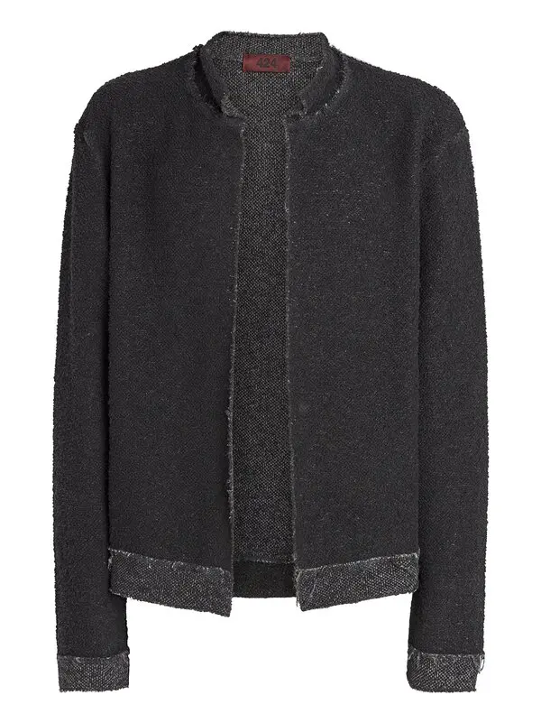 424 Cotton-blend Distressed Cardigan - Black