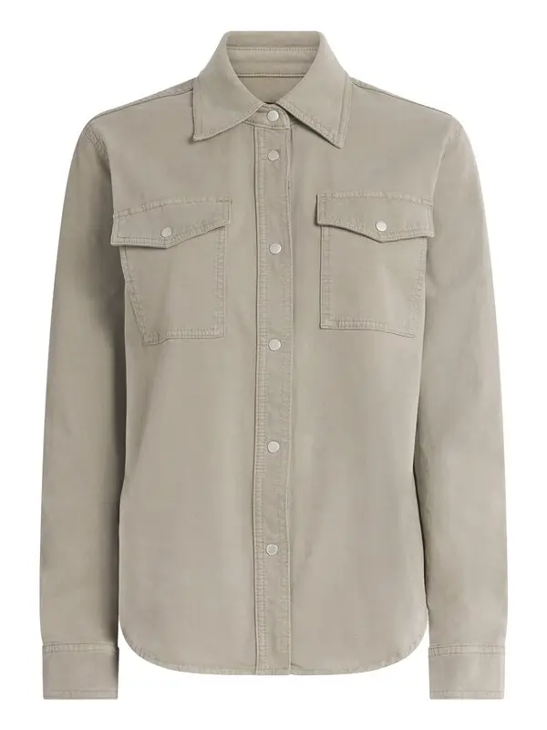 7 For All Mankind Cotton Twill Shirt - Green