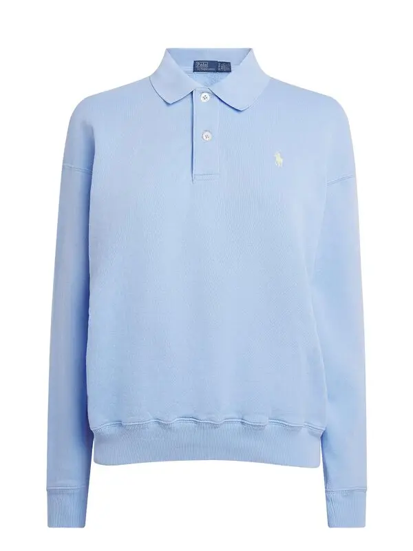 Polo Ralph Lauren Cotton-blend Polo Sweater - Blue