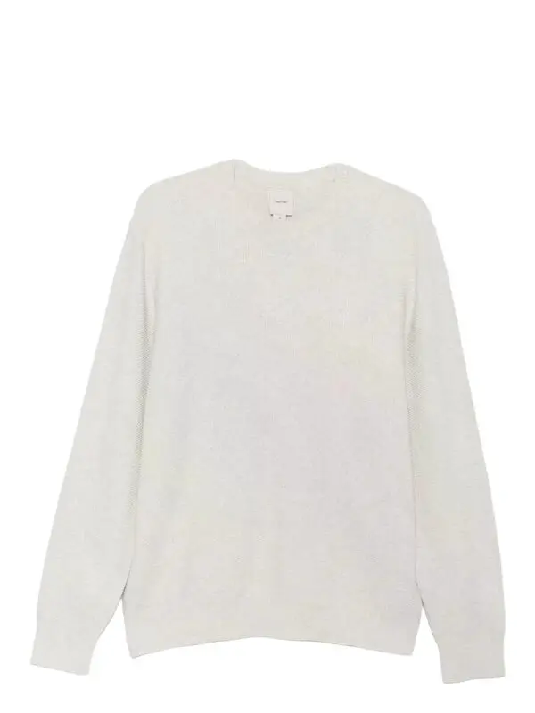Calvin Klein Waffle-knit Logo-embroidered Sweater - Grey