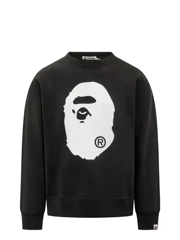A BATHING APE Graphic Print Sweatshirt - Black