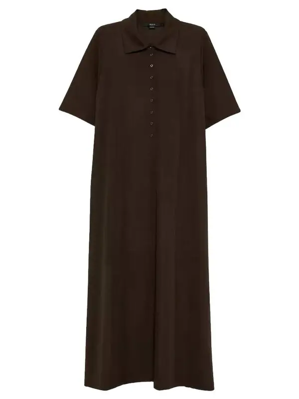 Seventy Short-sleeve Polo Maxi Dress - Brown