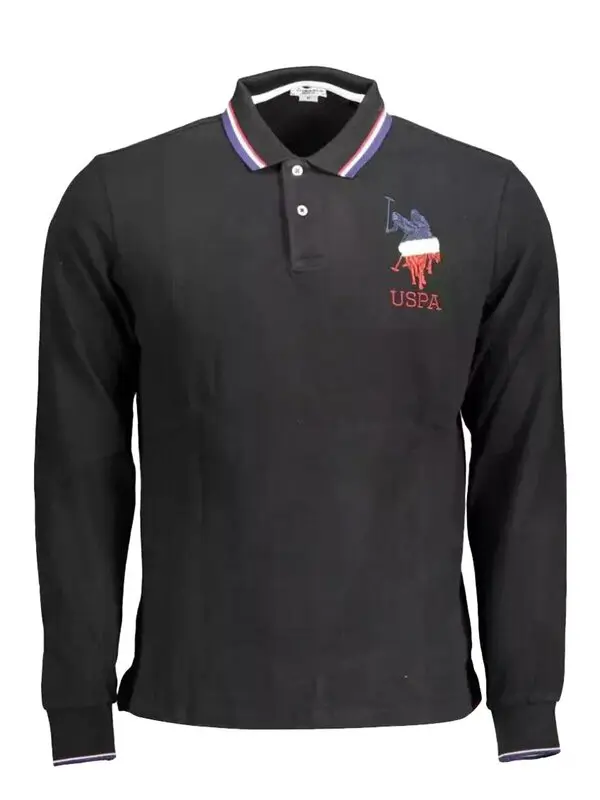 U.s. Polo Assn. Logo-embroidered Long-sleeve Shirt - Black