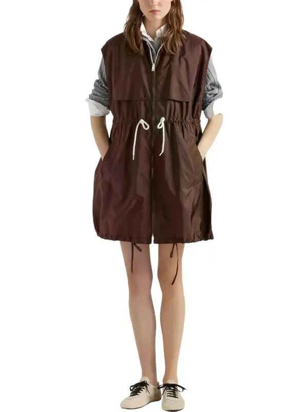 Prada Lightweight Re-nylon Mini-dress - Brown