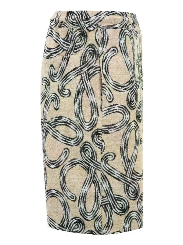 Loewe Anagram Pattern Drawstring Shorts - Brown