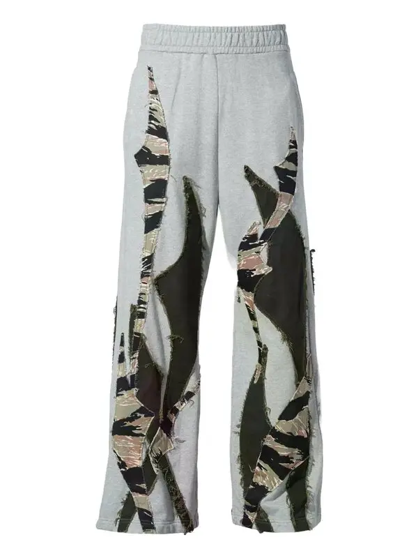 YUKI HASHIMOTO Patchwork-design Track Pants - Grey
