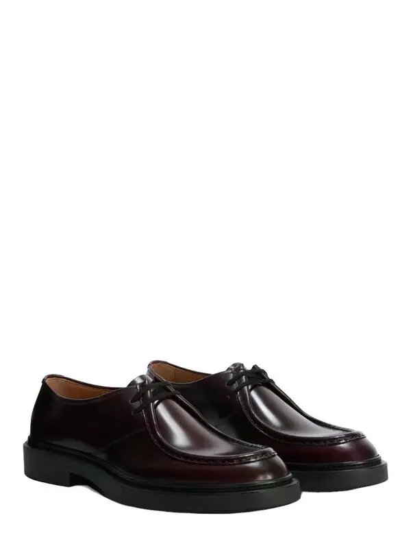 JIL SANDER Lace-up Leather Derby Shoes - Red