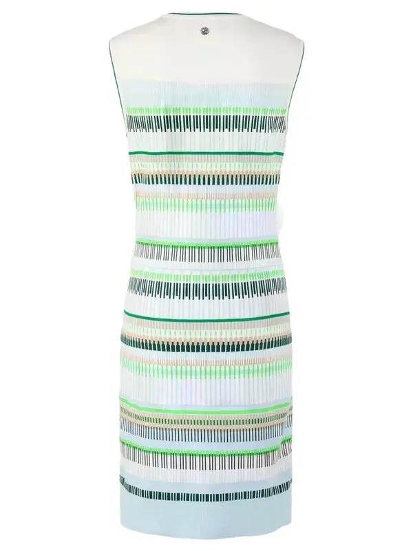 MARCCAIN Striped Sleeveless Mini Dress - Green