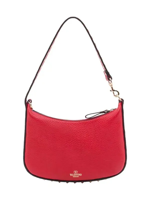 Valentino Garavani Mini Rockstud Bag In Grainy Calfskin - Red