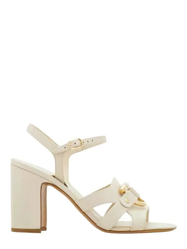 FERRAGAMO Gancini Ornament Sandals - Neutrals