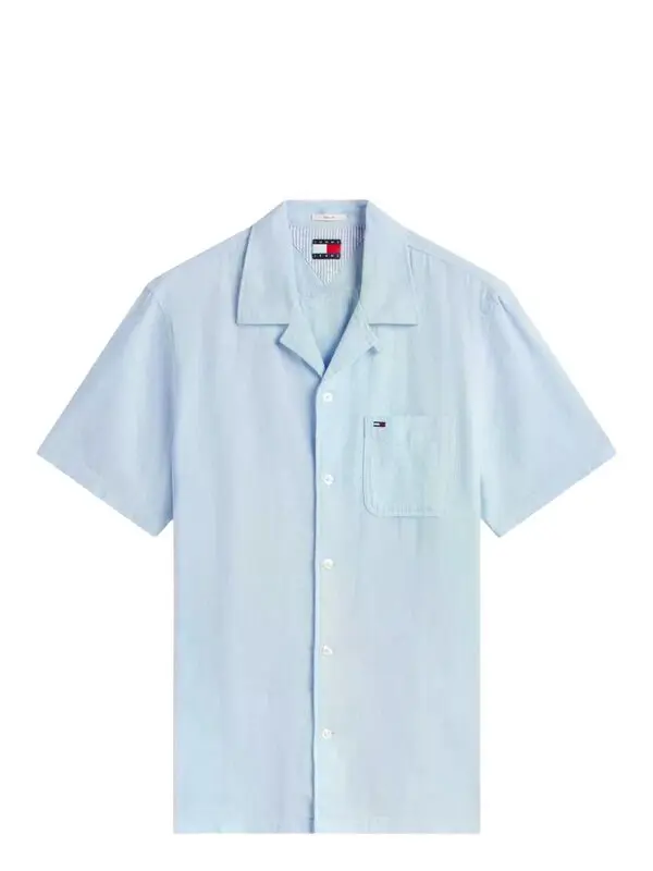 Tommy Hilfiger Short-sleeve Camp-collar Shirt - Blue