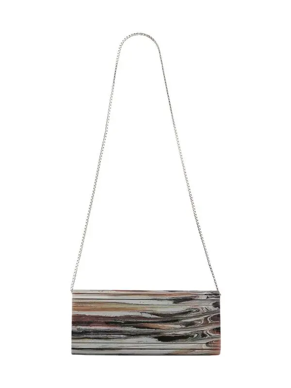 JIMMY CHOO Sweetie Ribbed Clutch Bag - Grey