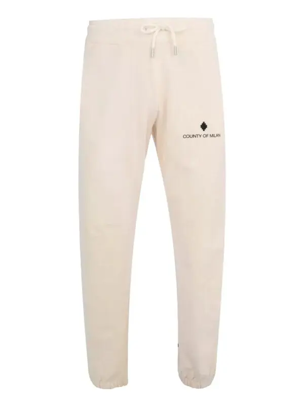 COUNTY OF MILAN Logo-print Track Pants - Neutrals