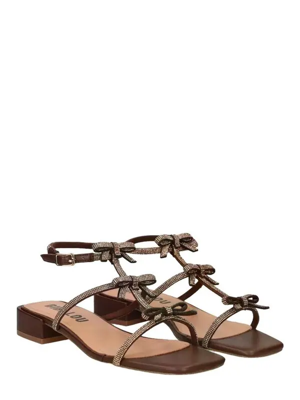 BIBI LOU Poline Crystal-embellished Sandals - Brown