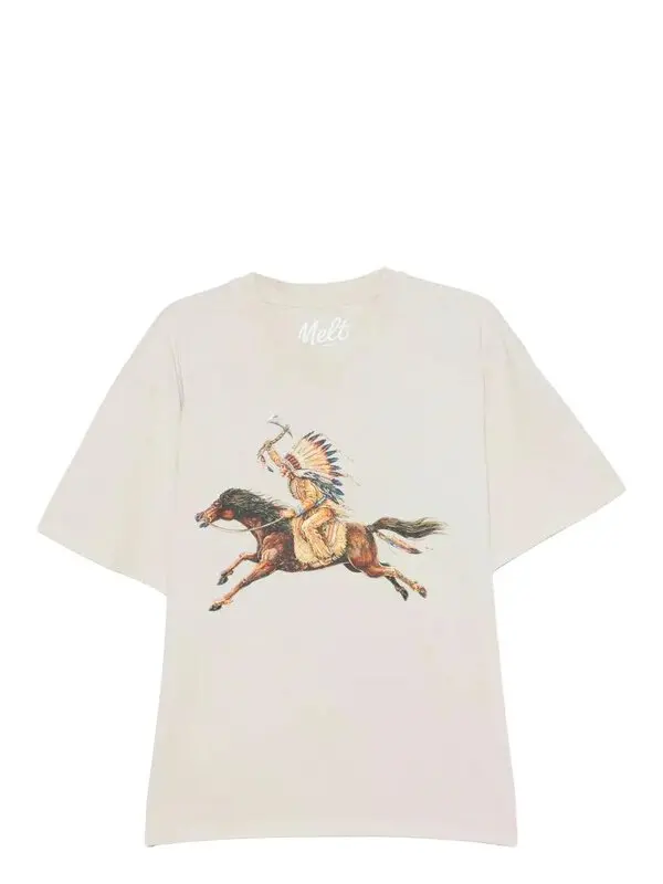 MELT Graphic-printed T-shirt - Neutrals