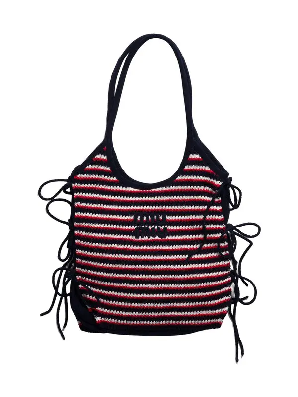 Miu Miu Ivy Crochet Bag - Blue/red