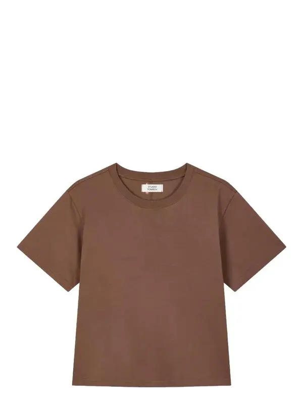 STUDIO TOMBOY Crew-neck Short-sleeve T-shirt - Brown