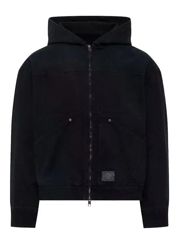 WOOYOUNGMI Hooded Denim Jacket - Blue