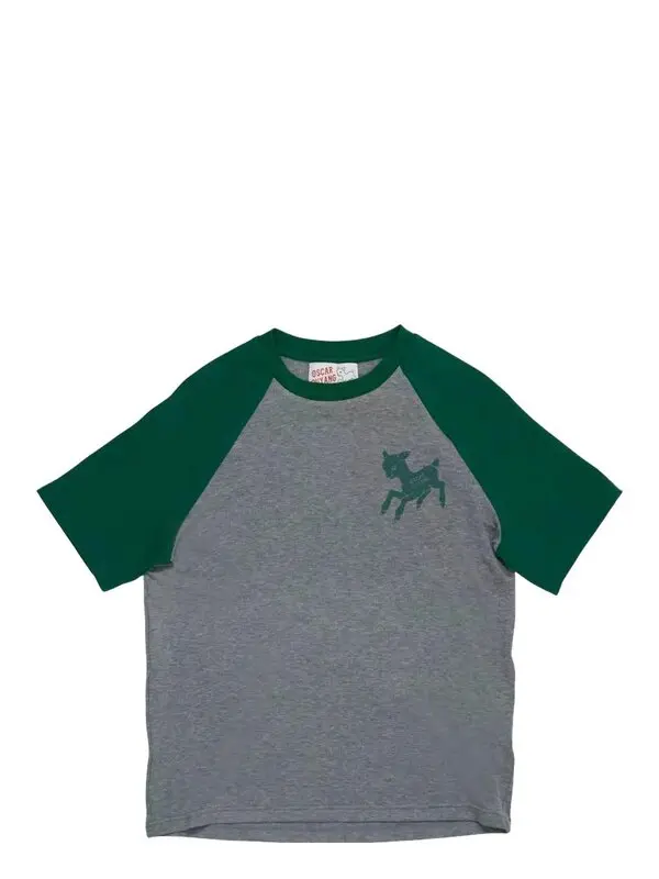 OSCAR OUYANG Raglan-sleeve Graphic-print T-shirt - Grey