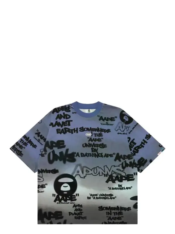 AAPE BY *A BATHING APE Graffiti-print T-shirt - Grey