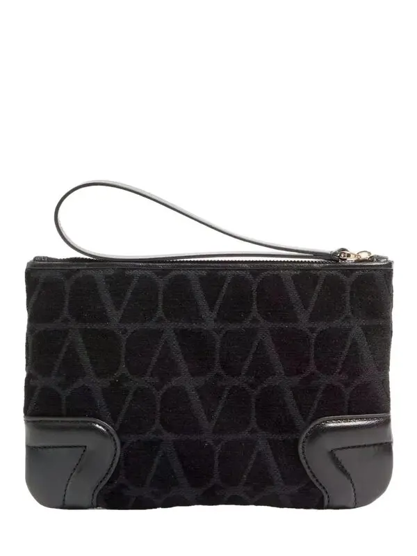 Valentino Garavani Toile Iconographe Pouch - Black