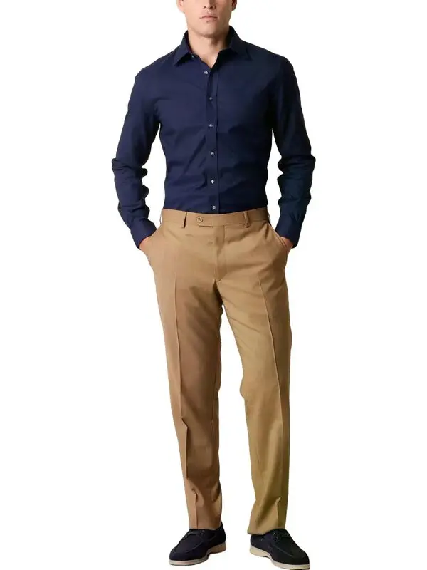 Brooks Brothers Tailored Virgin Wool Trousers - Neutrals