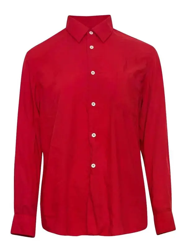 Comme Des Garçons Long Sleeve Shirt - Red