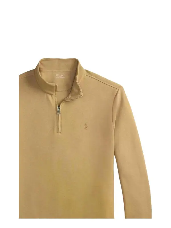 Polo Ralph Lauren Zip-up Sweater With Embroidered Logo - Neutrals