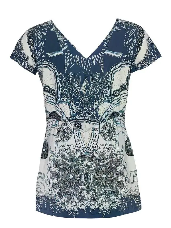 Roberto Cavalli Printed Blouse - Blue