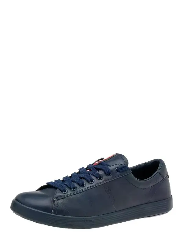Prada Leather Low-top Sneakers - Blue