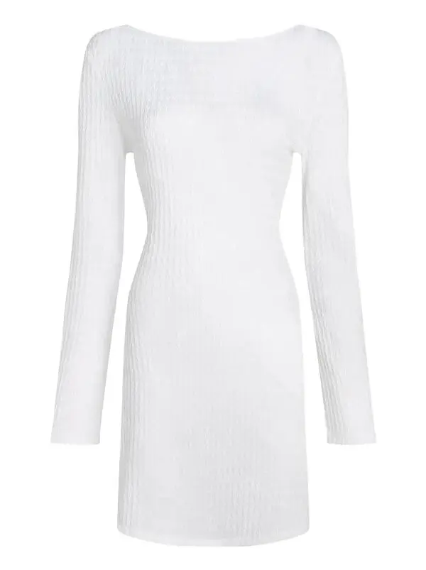 Karl Lagerfeld Textured Faux-pearl Beach Dress - White