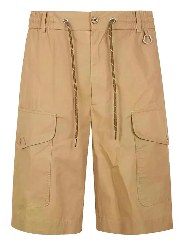Moncler Logo Patch Cargo Shorts - Neutrals