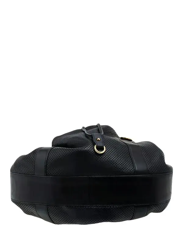 Polo Ralph Lauren Perforated Drawstring Shoulder Bag - Black