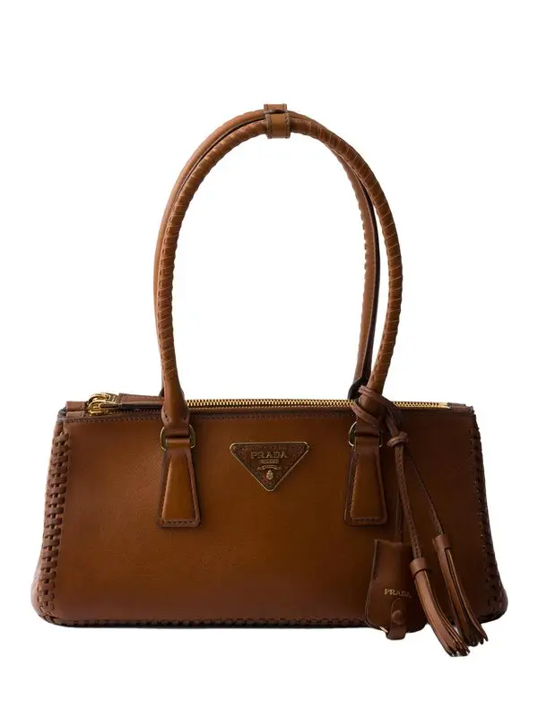 Prada Galleria Medium Leather Bag - Cognac