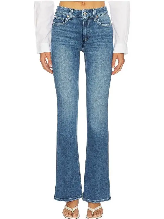Paige High Rise Laurel Canyon Bootcut Jeans - Blue
