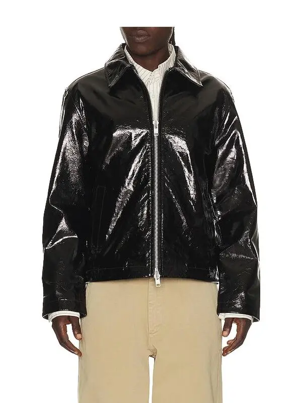SUNFLOWER Short Leather Jacket In . Also - Black