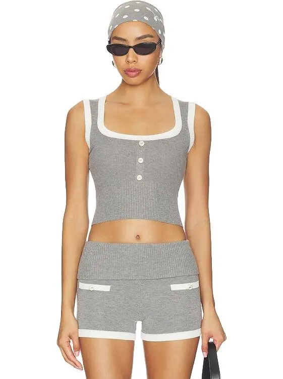NANA JACQUELINE Millie Knit Tank In . Also - Grey