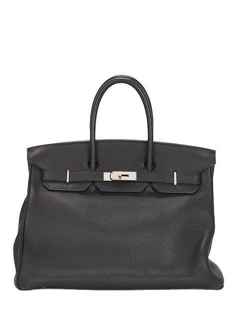 FWRD RENEW Hermes Togo Birkin 35 Handbag - Black
