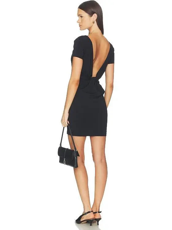 FRAME X Alexandra Leclerc The Monaco Mini Dress - Black