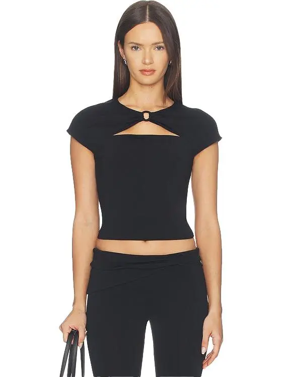 FRAME X Alexandra Leclerc The Casino Top - Black