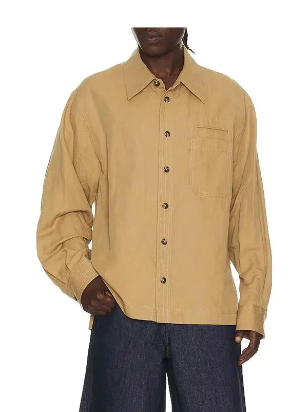 Helmut Lang Sailor Overshirt In . Also - Tan