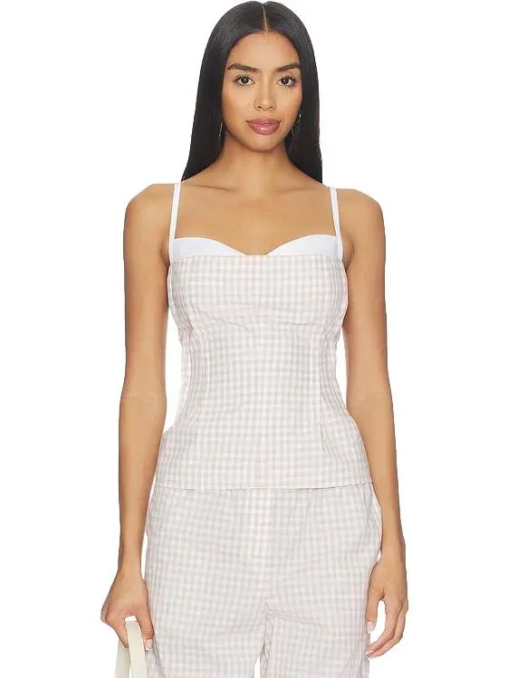 Simkhai Charlee Bustier Top In . Also - Beige