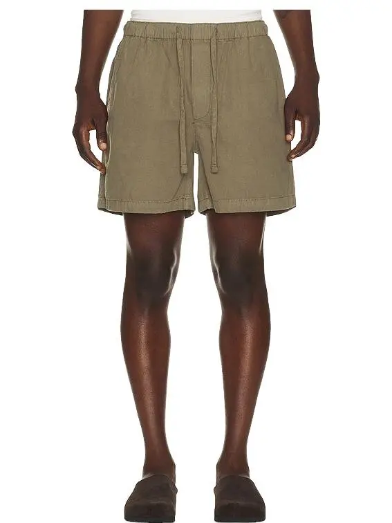 FRAME Canvas Drawstring Shorts - Army