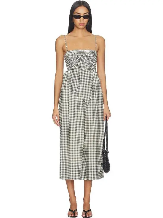 Vince Tie Smocked Cami Dress - Grey